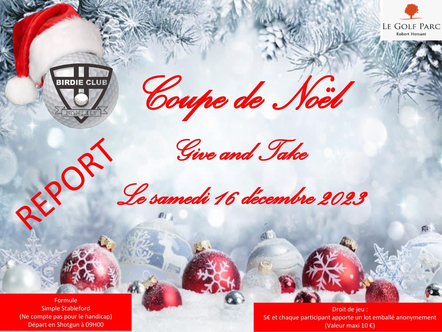 Coupe de Noël - Golf Parc Robert Hersant
